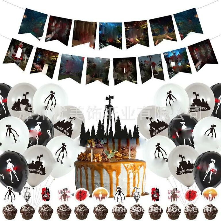 Anime Siren Head Birthday Party Decor Balloons Banner Cake Toppers ...