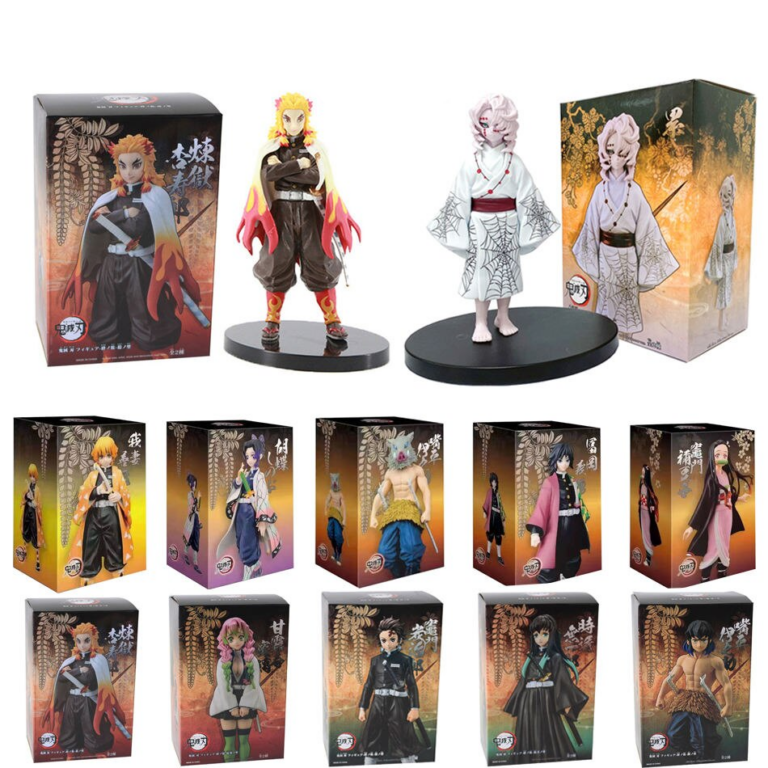 Demon Slayer Anime Action Figures Set Nezuko Tanjirou Inosuke Zenitsu ...