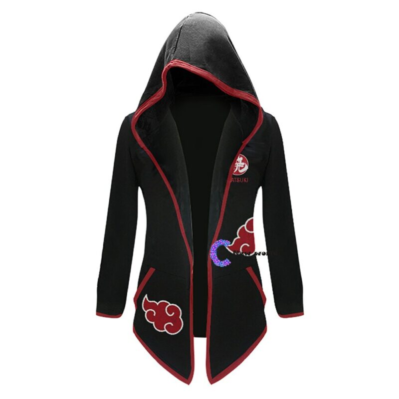 Naruto Minato Namikaze Hooded Cosplay Jacket Akatsuki Cape Halloween ...