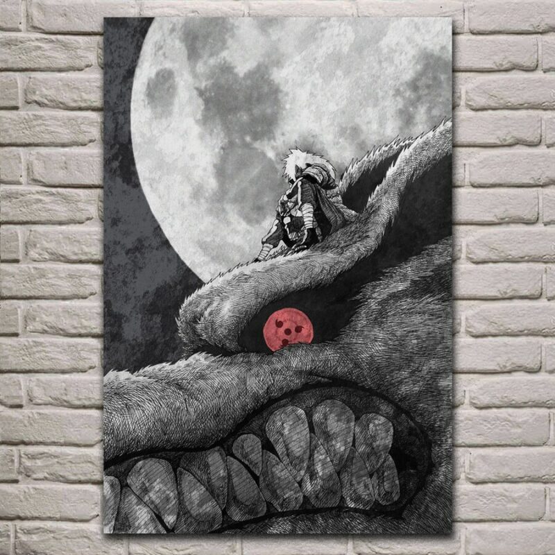 Naruto Anime Madara Uchiha Wall Art Canvas Print For Room Decor ...