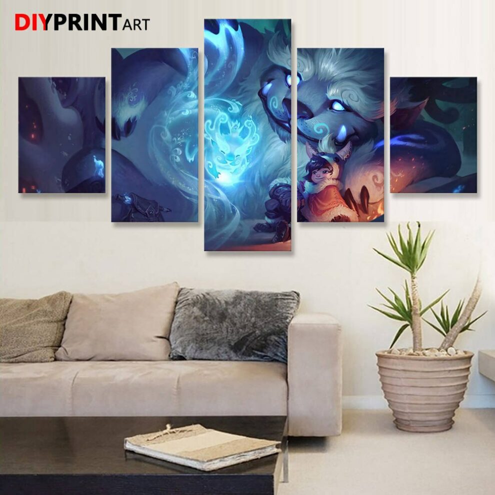 Nunu Willump Lol 5panel Wall Art Poster For Living Room A2232 ...