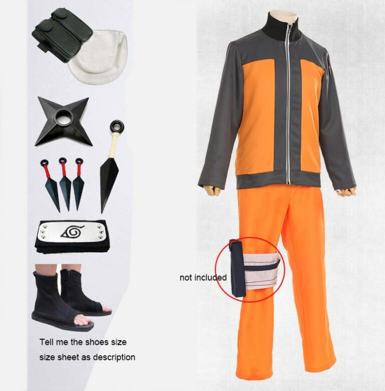 Naruto Shippuden Uzumaki 2nd Outfit Cosplay Costume With Cloak For ...