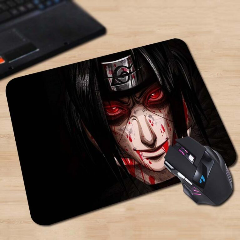 Naruto Uchiha Itachi Anbu Helmet Sword Customizable Mouse Pad Blueblack ...