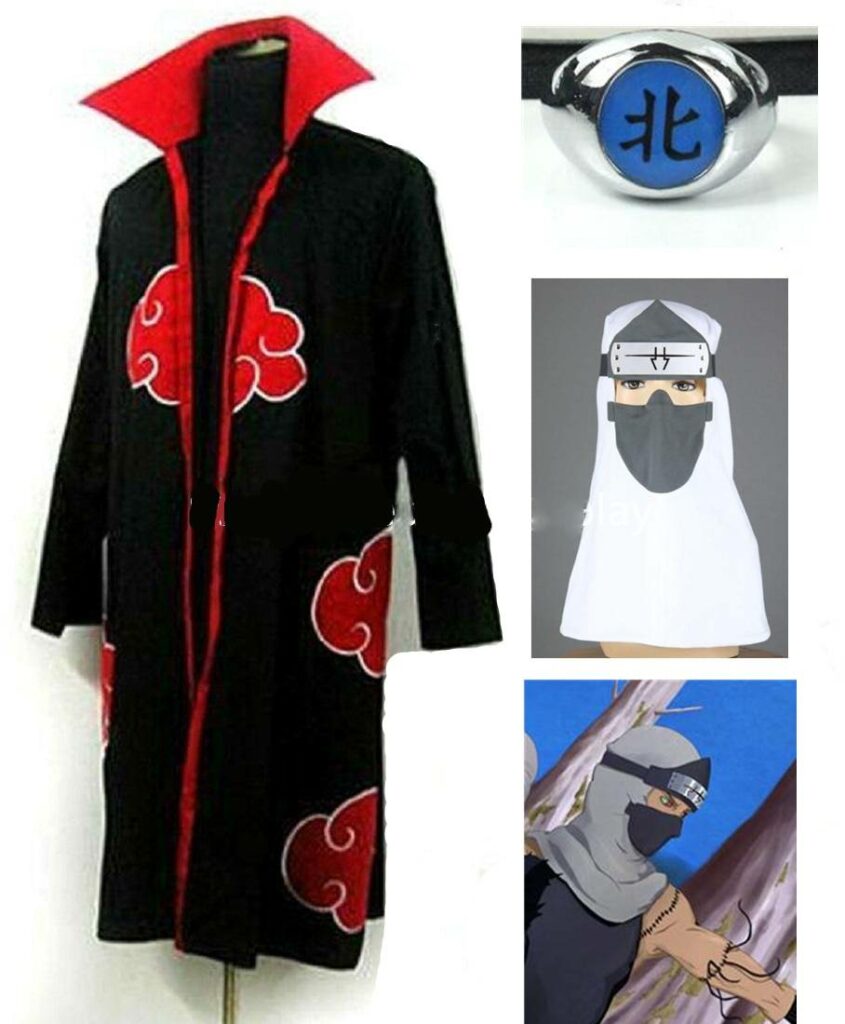 Authentic Naruto Akatsuki Kakuzu Cosplay Costume For Anime Fans ...